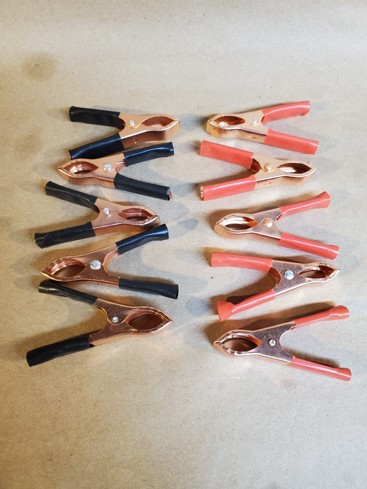 10 Pack Metal Alligator Clips Terminal Test Clamps 50A Electrical Batt ...