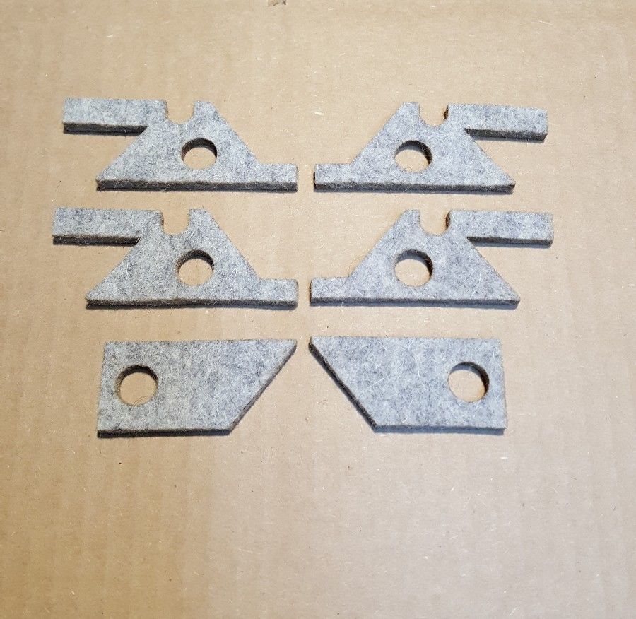 BRIDGEPORT MILL J HEAD SADDLE & KNEE FELT WAY WIPER KIT M1601 .13-.15 ...