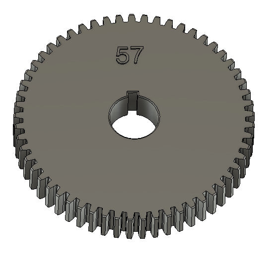 Gear - 57 Tooth 12DP .750 Wide 14.5PA 1" Bore 3/16" Keyway – Farm Boy Sales